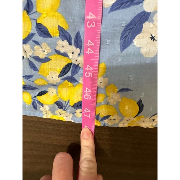 Ann Taylor | Dresses | Nwt Ann Taylor Blue Yellow Lemon Swiss Dot ...